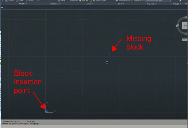 AutoCAD Block Missing/ Move Block Insertion Point - CADBright
