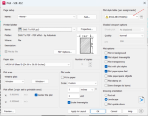 How to resolve missing Plot Style Table in AutoCAD - CADBright