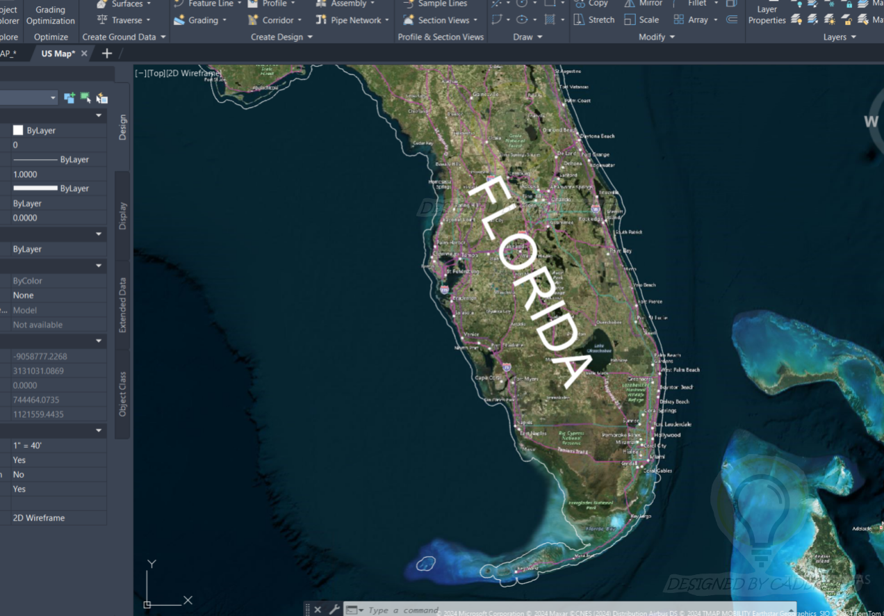US State Map AutoCAD file download - CADBright