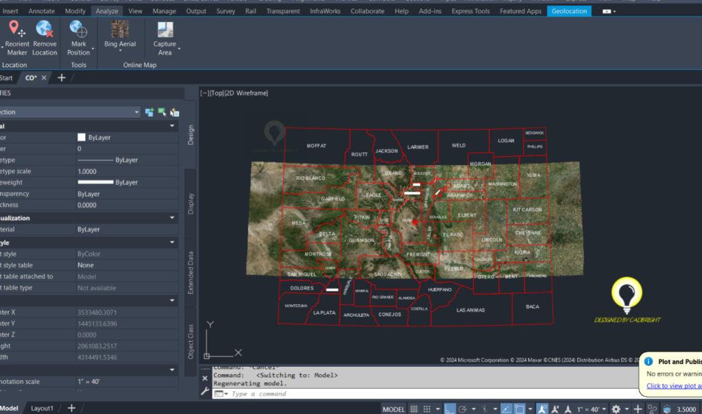 Colorado County Map in AutoCAD Format - CADBright