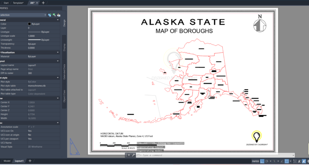 Alaska Borough Map in AutoCAD Format - CADBright
