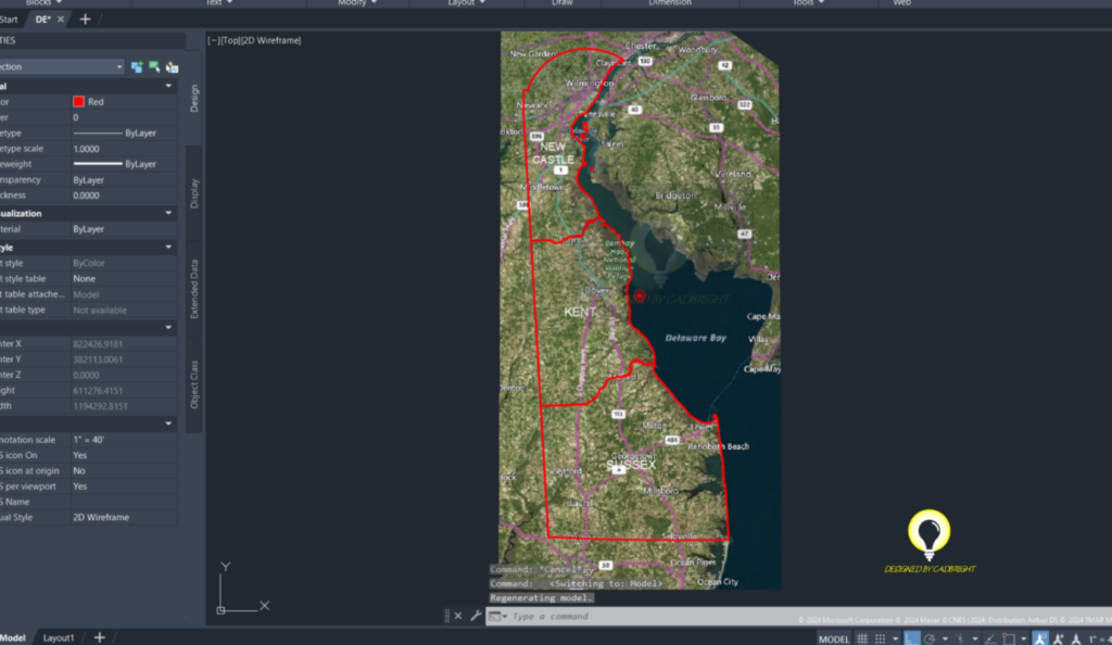 Delaware County Map in AutoCAD Format - CADBright