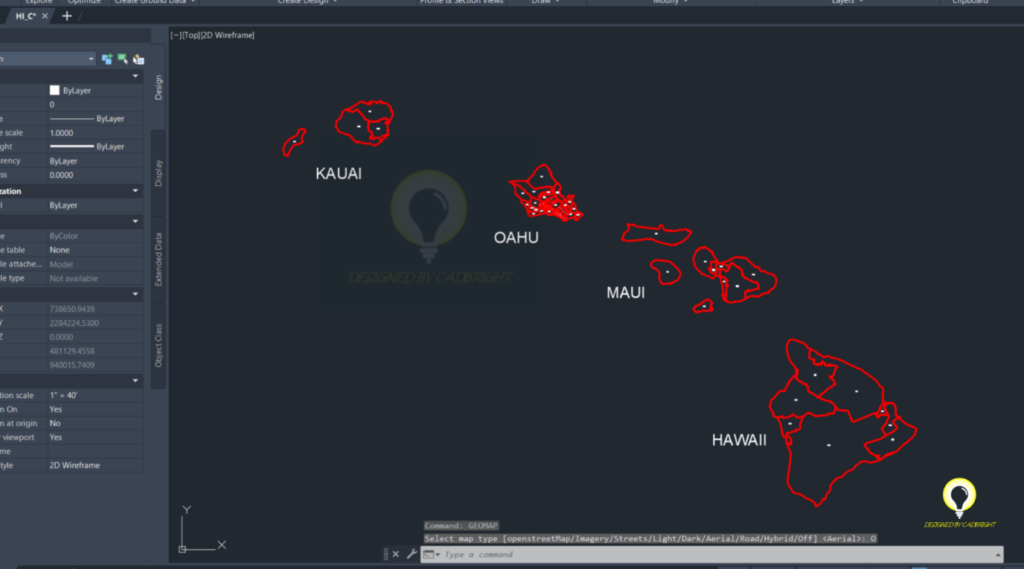 Hawaii County Map in AutoCAD Format - CADBright