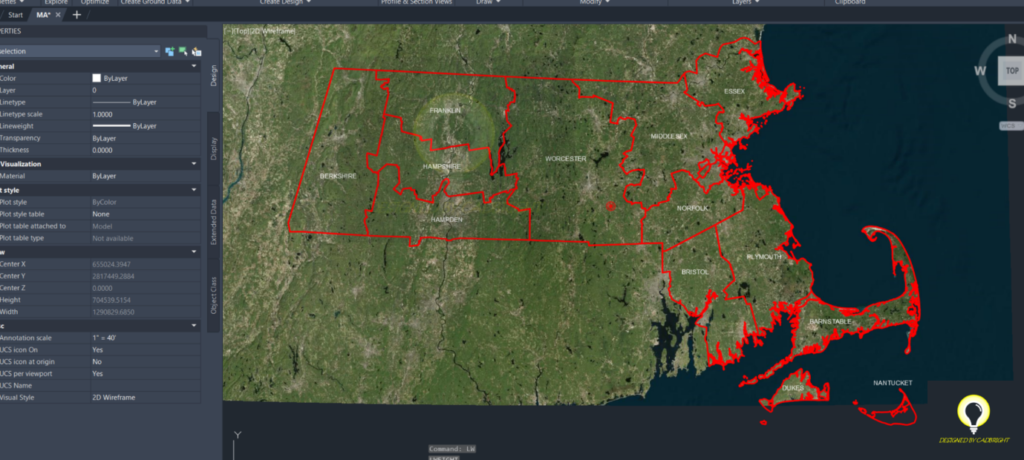 Massachusetts County Map in AutoCAD Format - CADBright
